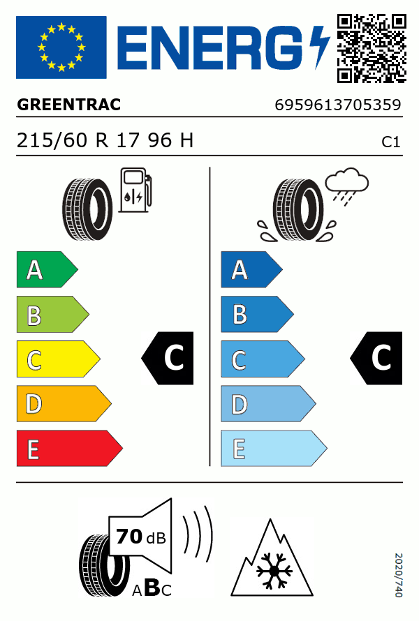 Pneu Greentrac WINTER MASTER-D1 215/60 R 17 96 H - ALLOPNEUS.COM